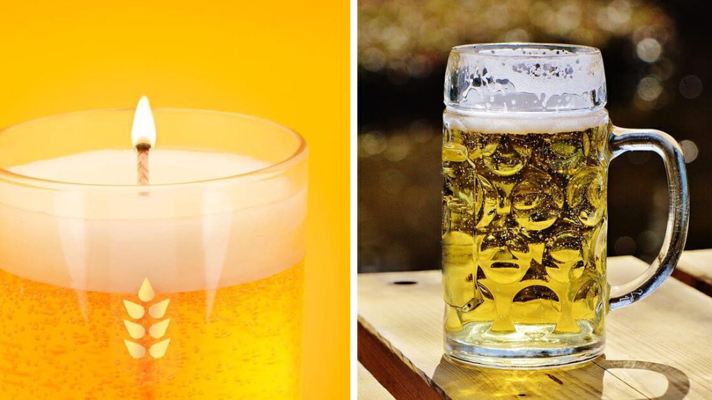 Deze bier kaars ruikt naar een ijskoud biertje en het is alles wat je ...