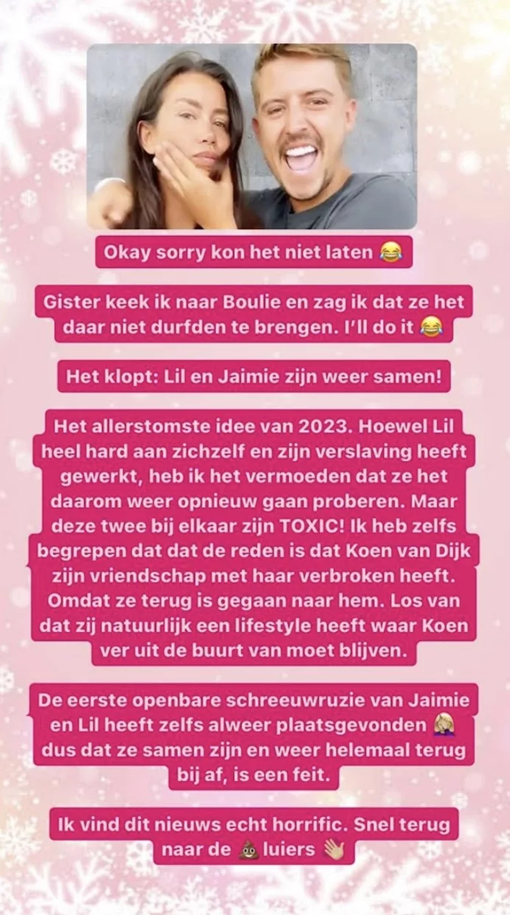 'Lil Kleine en Jaimie Vaes officieel weer bij elkaar': 'Eerste openbare schreeuwruzie alweer ...