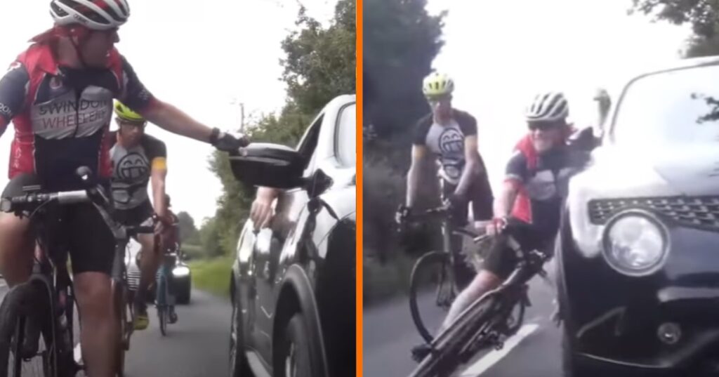 Wielrenners laten zich provoceren door agressieve automobilist en ...