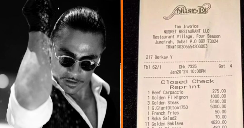 Salt Bae deelt een rekening van €99.000
