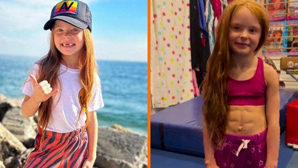 Dit zevenjarig meisje met een six-pack laat monden openvallen