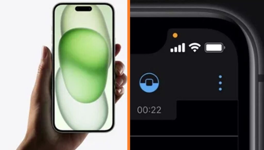 iPhone-gebruikers gewaarschuwd voor een klein oranje stipje bovenaan ...