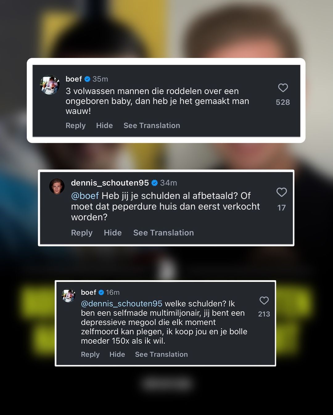 Ruzie tussen Dennis Schouten en Boef loopt uit de hand: 'Ik koop jou en ...