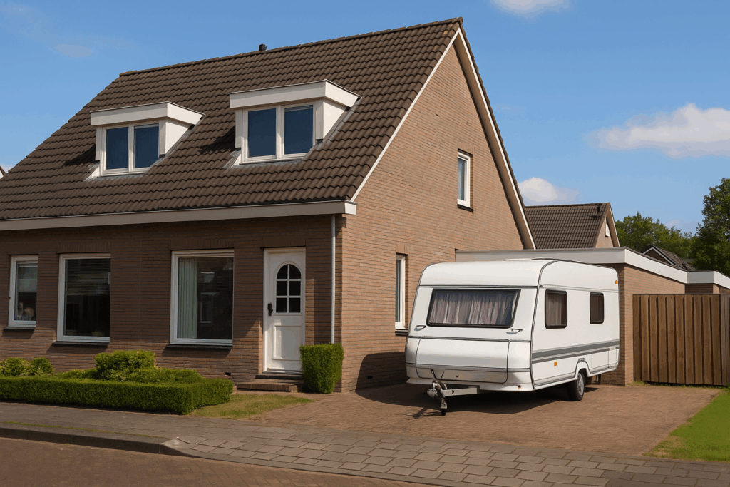 Hoe lang je een caravan of camper op je oprit mag hebben staan