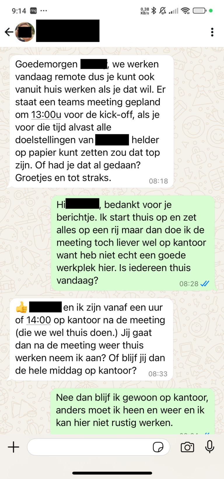 Gast krijgt verkeerd verstuurd appje van vrouwelijke collega