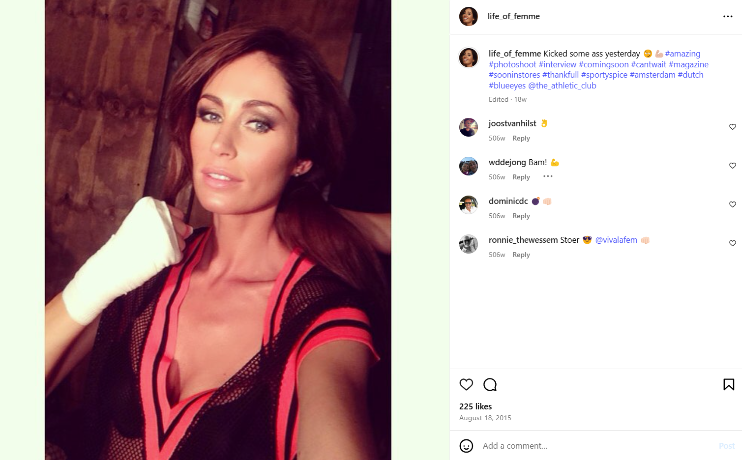 MAFS-Femke blijkt haar Instagram vol met fijne plaatjes te hebben staan